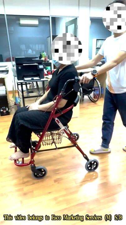 Esco Rollator Walker with seat & footrest(7.3kg)/Tongkat beroda/助行器 ...