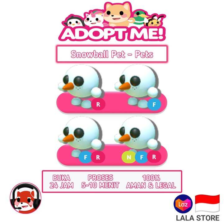 Adopt Me - Snowball Pet - Roblox | Lazada Indonesia