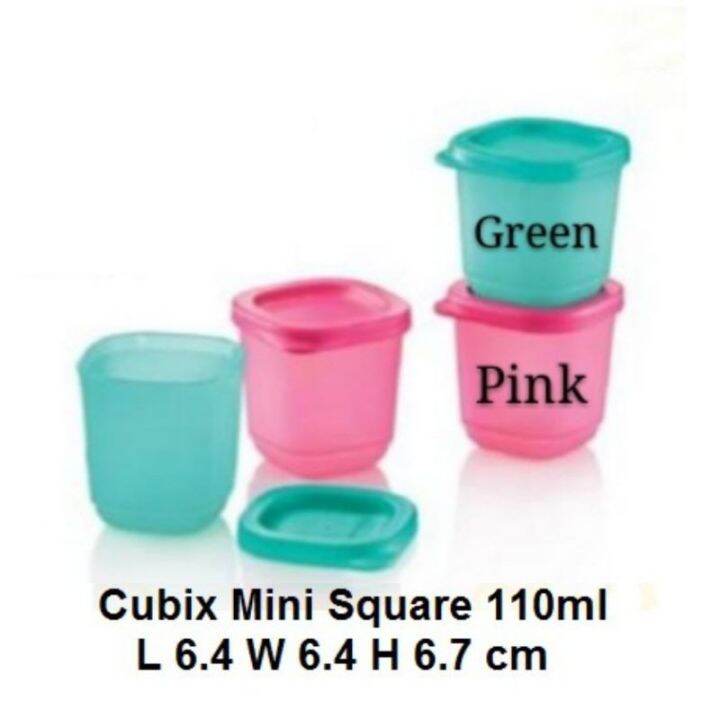 Tupperware-Cubix Mini Square 110ml (1) | Lazada