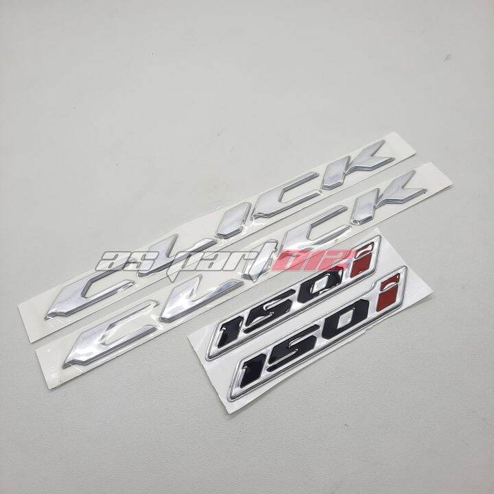EMBLEM LOGO TIMBUL 3D CLICK 150I SILVER | Lazada Indonesia