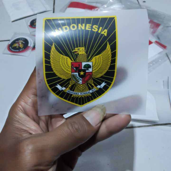 stiker sablon kaos logo timnas indonesia isi 3 pcs | Lazada Indonesia