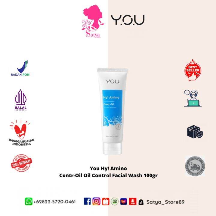 You Hy! amino Contr-Oil Oil Control Facial Wash 100gr | Y.O.U sabun ...