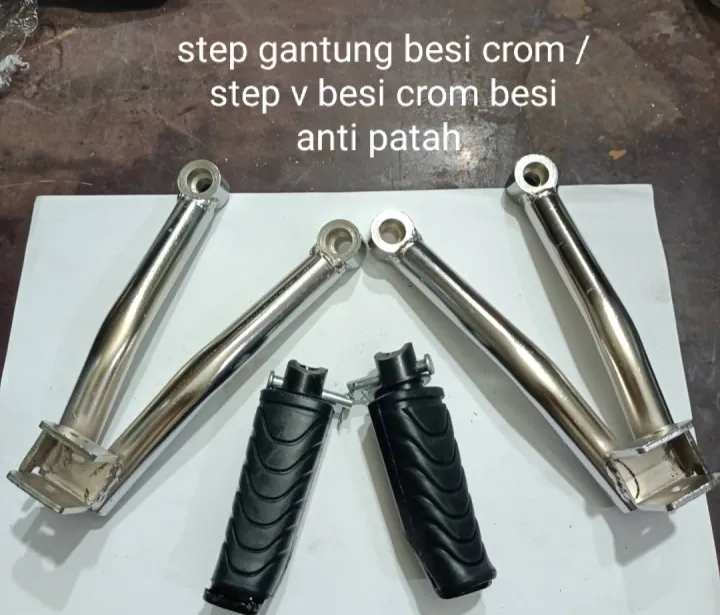 power step v besi set karet 1set /step belakang V besi /pootstep V besi ...