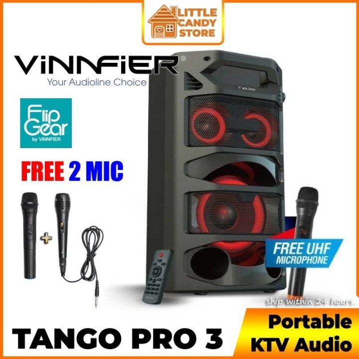 Vinnfier Tango Pro 3 WMU 200W Portable Karaoke Speaker Trolley Wireless Speaker Bluetooth KTV ...