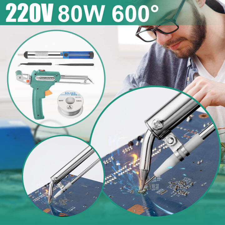 80W Manual Soldering Gun Hand-held External heating Soldering Iron ...