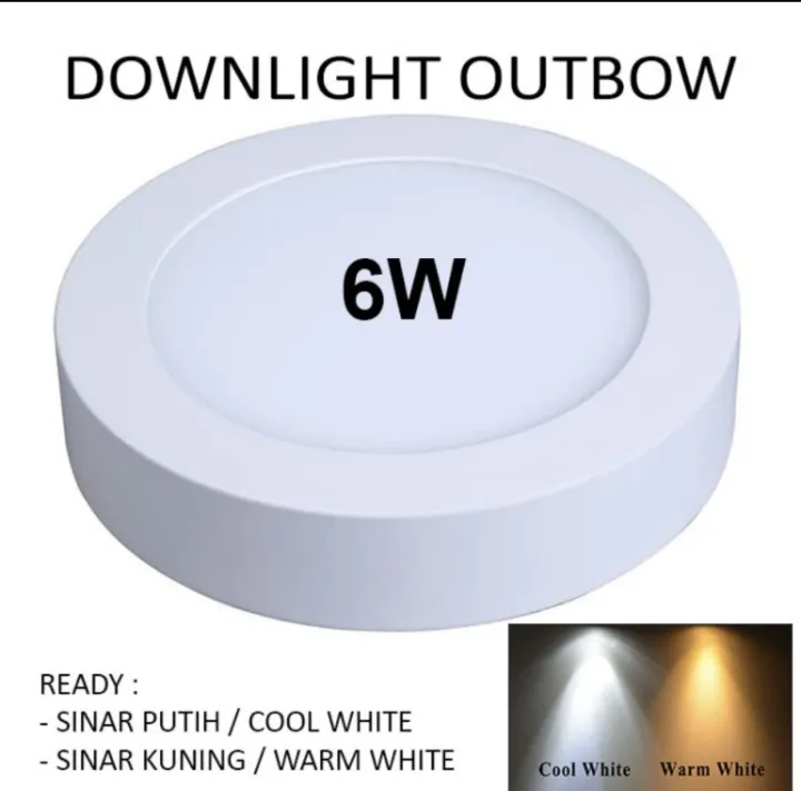 Lampu Led Panel 6 Watt Bulat Outbow Tempel Plafon | Lazada Indonesia