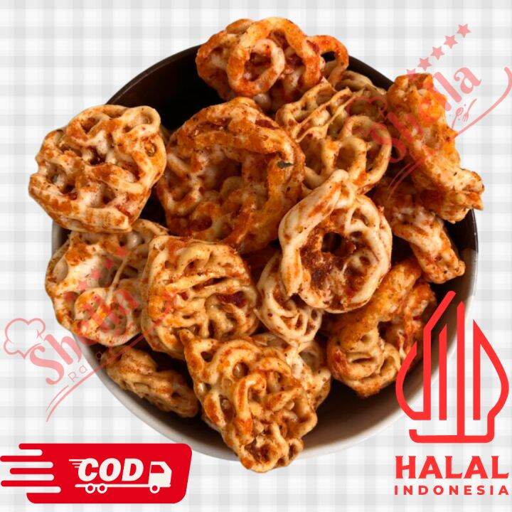 Kerupuk mawar pedas gurih. Kerupuk pedo pedas gurih. Kerupuk mamang rafael pedas 150 grm ...