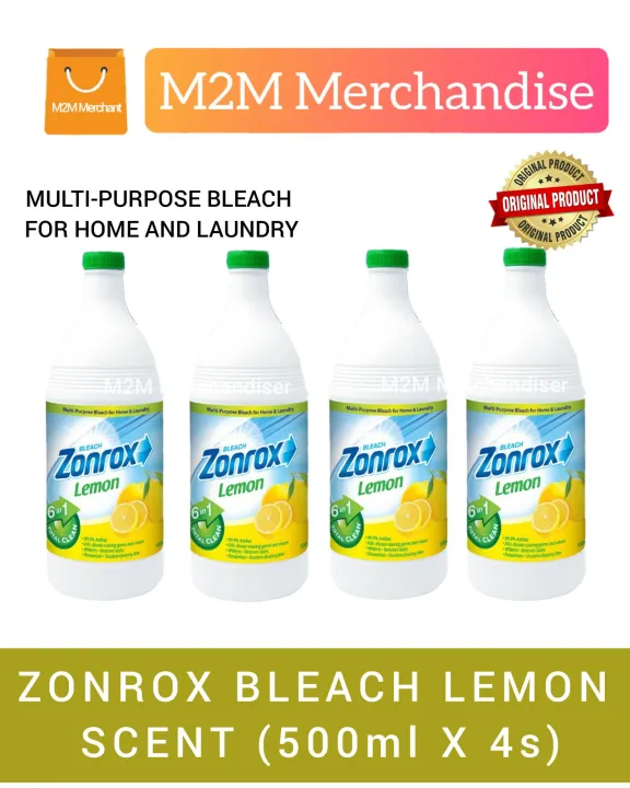 ZONROX BLEACH LEMON SCENT (500ml X 4s) | Lazada PH