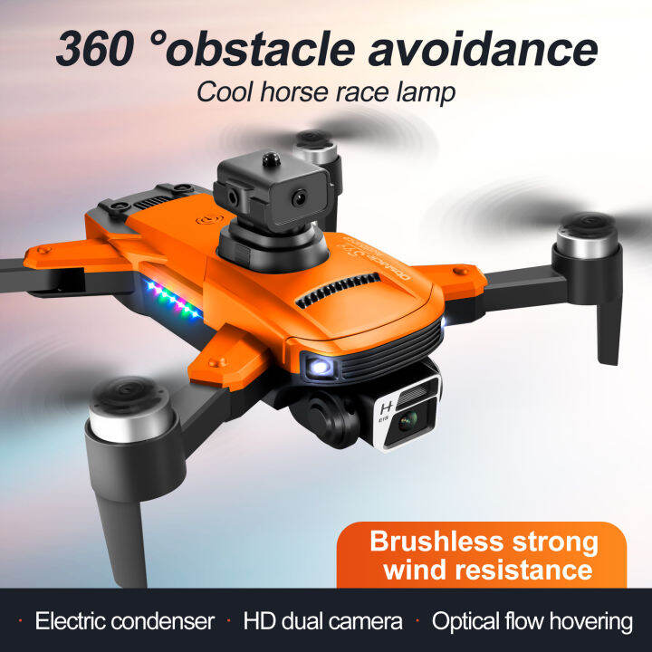 S99 Max Brushless Aircraft With 4K Dual Adjustable Camera Four-Sided Obstacle Avoidance Optical ...