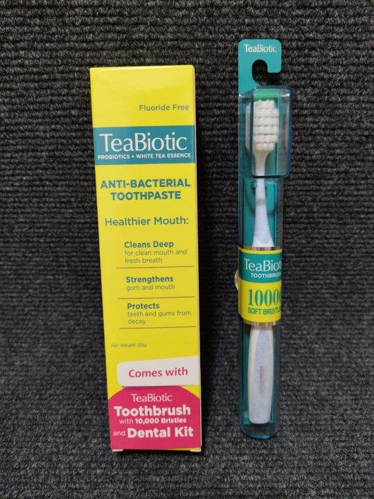 Teabiotic 10,000 Soft Bristles Toothbrush / Probiotic + White tea ...
