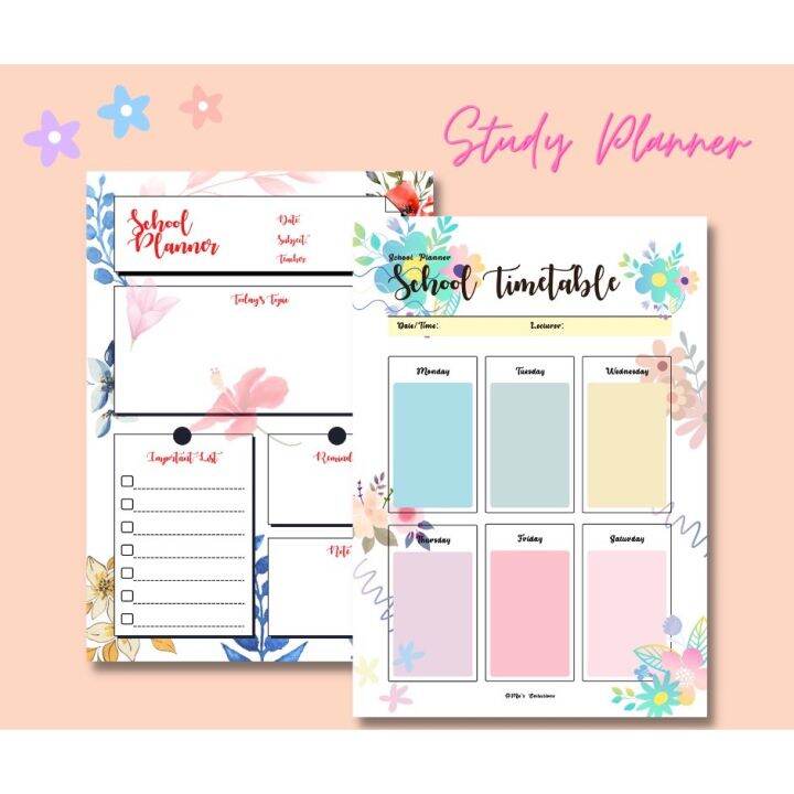 MJE STUDENT PLANNER | STUDY NOTEPAD OR REFILLER |WRITING PAD | Lazada PH