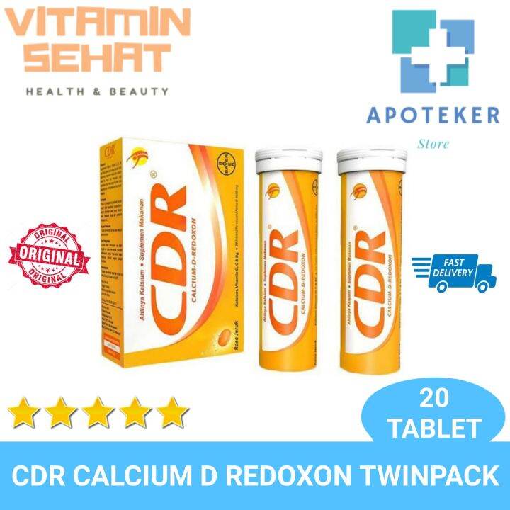 CDR Calcium D Redoxon Twinpack Multivitamin Vitamin C 20 Tablet ...