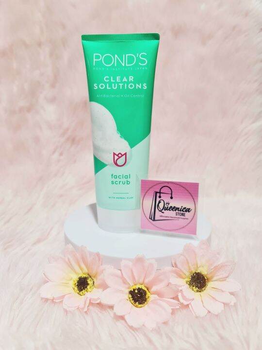 POND'S Clear Solutions Facial Scrub with Neem Extract and Prebiotics ...