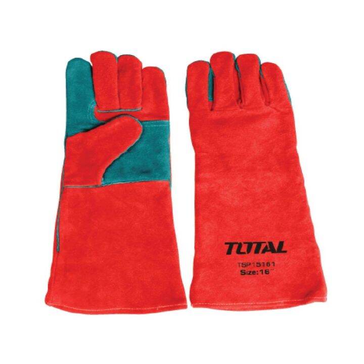 TOTAL ถุงมือหนัง ป้องกันความร้อน ไร้รอยต่อ ยาว 16 นิ้ว รุ่น TSP15161 ...