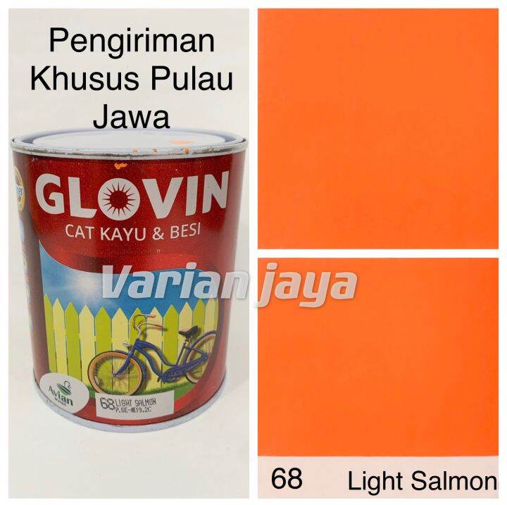 Cat Kayu dan Besi Glovin Light Salmon Orange Cerah | Lazada Indonesia