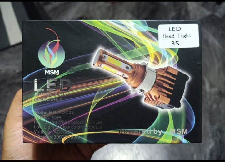 Motorcycle Tri-Led Headlight Universal | Lazada PH