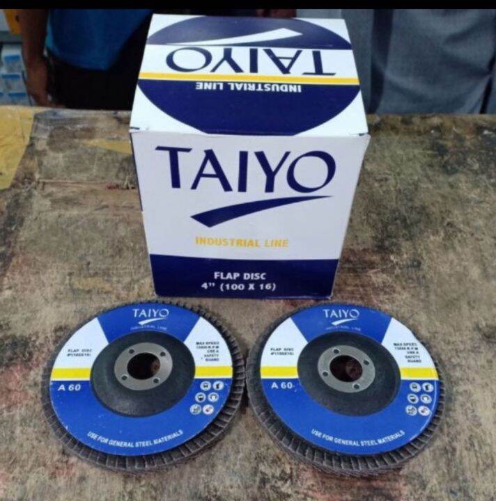 Amplas susun Taiyo Flap Disc 4" Spec A 60 isi 10 pcs | Lazada Indonesia