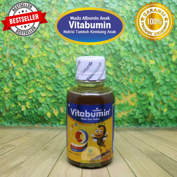 Vitabumin 130Ml Original Penambah Nafsu Makan Anak Asli Nutrisi Tumbuh Kembang Anak Madu Ikan ...