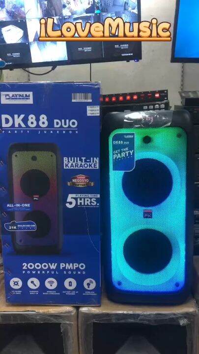 Platinum DK88 Party Jukebox Speaker w/ Built-in Karaoke - Partybox and ...