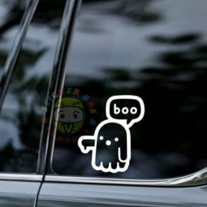 Stiker emot wa boo lucu keren viral cuting sticker motor mobil hp ...