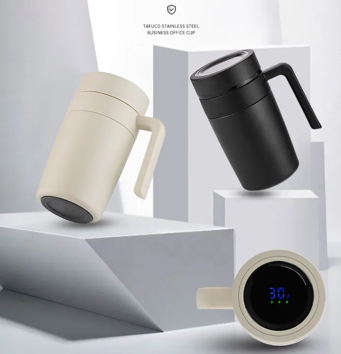 กระบอกน้ำอัจฉริยะ กระติกน้ำสแตนเลสเกรด316 กระติกน้ำสูญญากาศ 480ml เก็บความร้อน-ความเย็น อัจฉริยะ ...