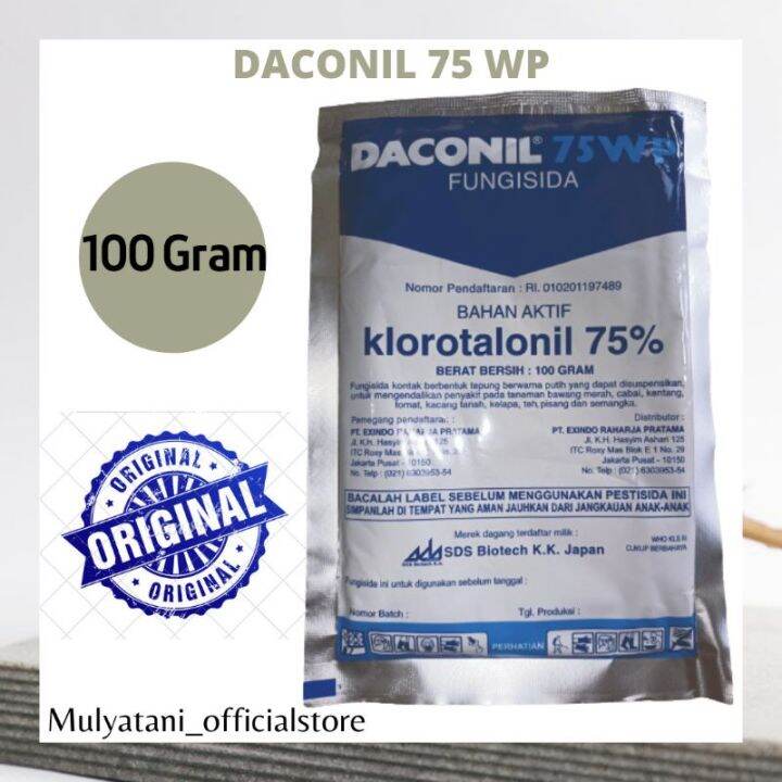 Daconil 75 WP Fungisida 100 Gram Original Kemasan Pabrik | Lazada Indonesia