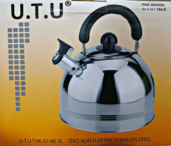 Teko Bunyi / Poci / Kettle / Cerek Stainless Steel Merek U. T. U Ukuran ...