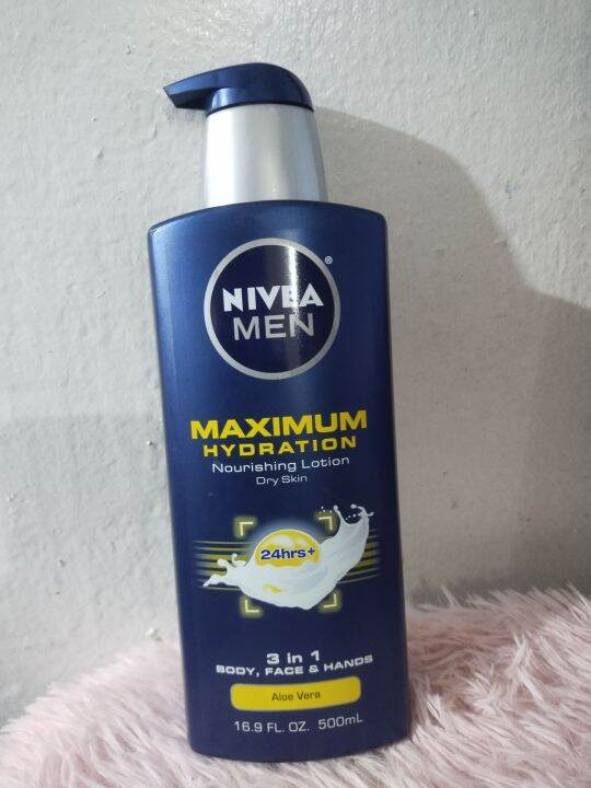 Nivea Men Maximum Hydration Nourishing Body Lotion (500mL) | Lazada PH