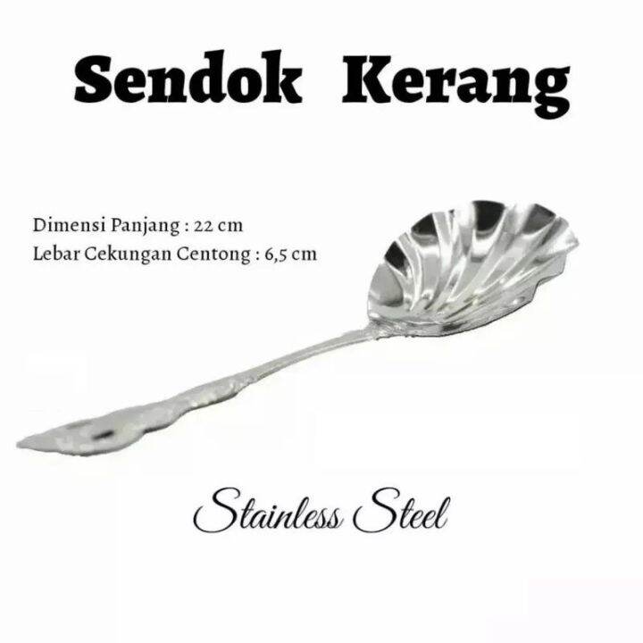 Sendok Sayur Motif Kerang Irus Entong Centong Saji Prasmanan Stainless ...