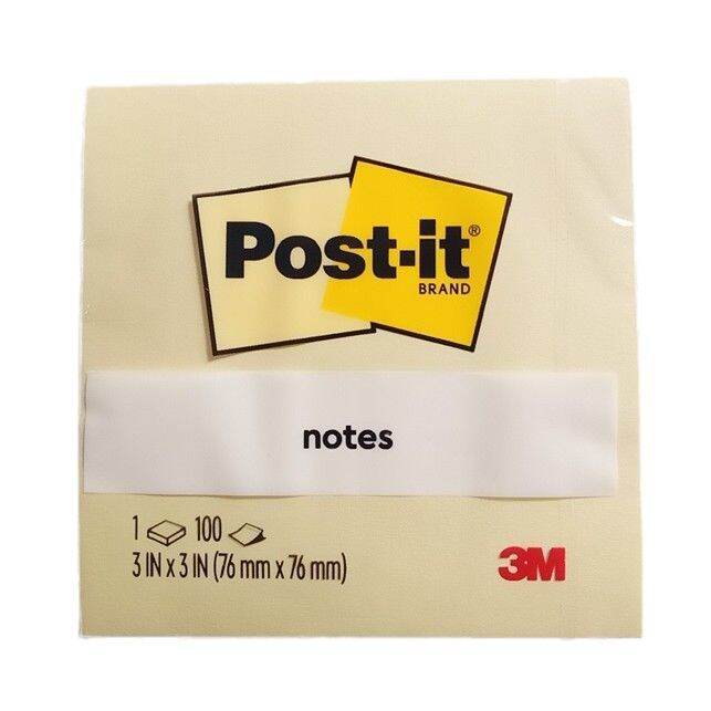 3M Post-it 654 Yellow Sticky Notes (76mm x 76mm) | Lazada Indonesia