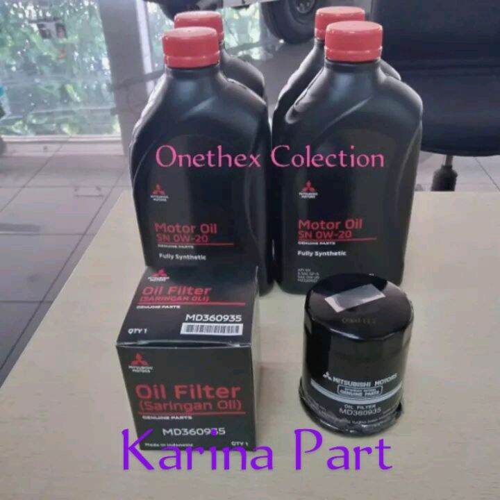 Oli mesin Xpander 0W-20 Full Syntetic + Filter Oli Original Mitsubishi ...