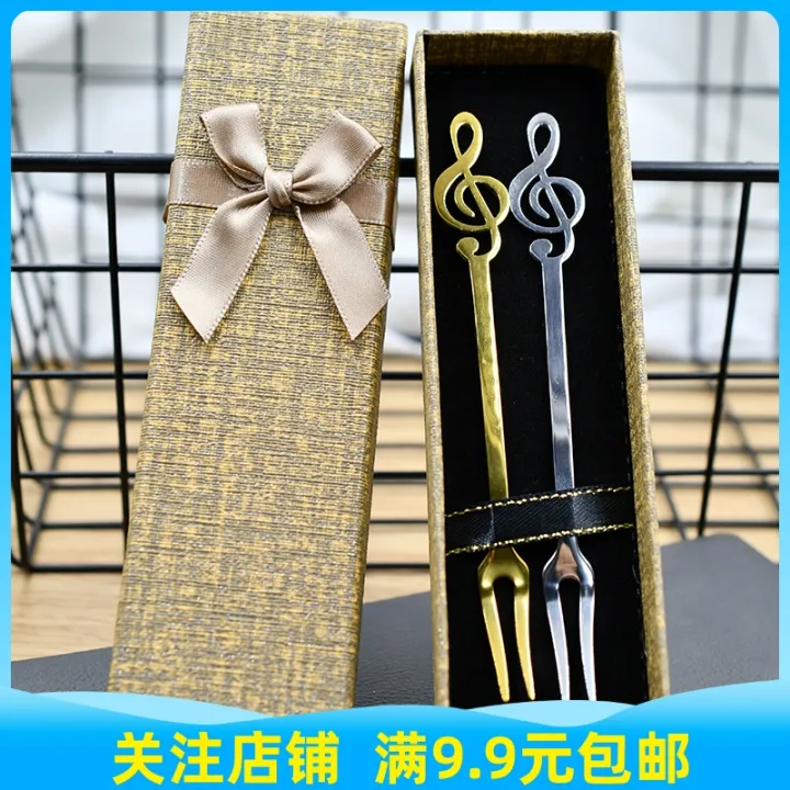 Treble Clef Fruit Fork Creative Cute Note Fruit Sign Music Symbol Small ...