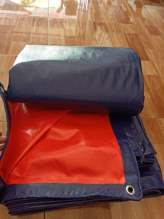 terpal A5 ukuran 8x12m warna biru oren. | Lazada Indonesia