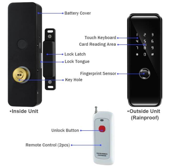 Smart Digital gate lock for old type gate lock | Lazada Singapore