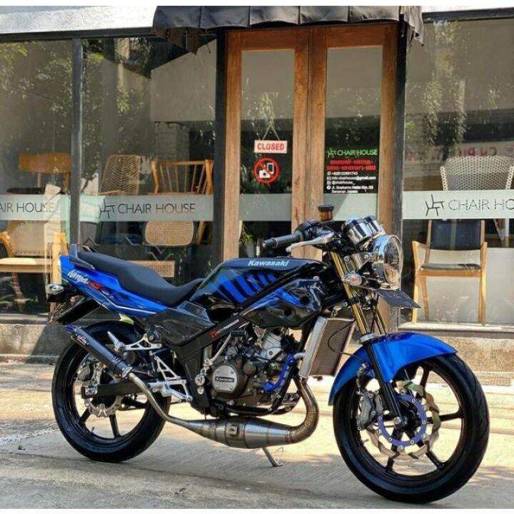 STRIPING STIKER LIST BODI MOTOR STANDAR NINJA SS TAHUN 2014 2015 BIRU ...
