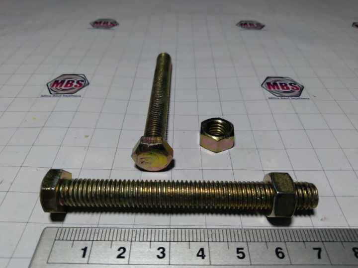 Baut Mur M8 x 70 Kuning / Baut Mur M8 x 70 Hex Kuningan Kunci 12 ...