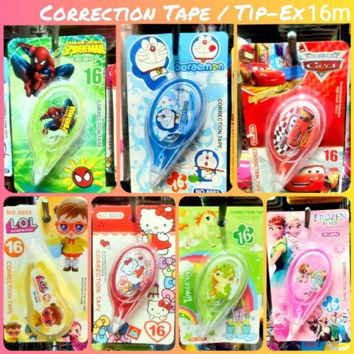 Correction tape roll 16 meter karakter kartun anak | Lazada Indonesia