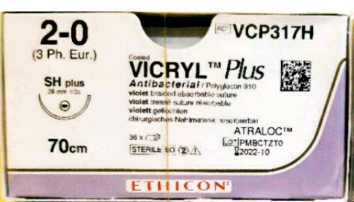 Suture Vicryl 2.0 VCP317H Ethicon ( 12pcs ) | Lazada PH