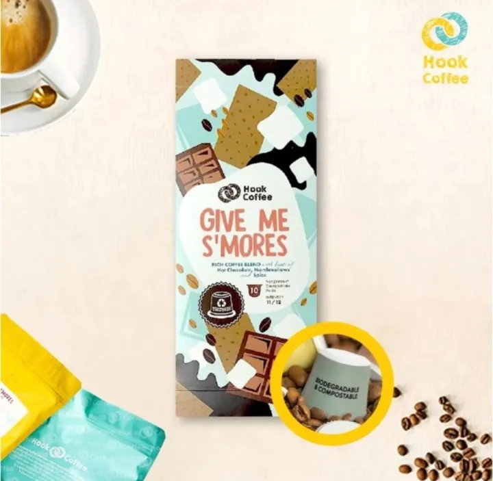 NESPRESSO COMPATIBLE HOOK COFFEE, GIVE ME S'MORES, 10 pods | Lazada PH