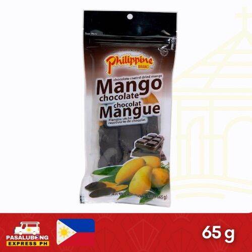 Philippine Brand Dried Mangoes coated with Belgian Dark Chocolate 65 g ...