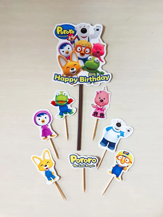 TOPPER PORORO / TOPPER KUE PORORO / CAKE TOPPER PORORO / HIASAN KUE ...