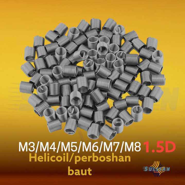 benang recoil perbosan baut M3 m4 m5 m6 m7 m8 1,5D anti karat | Lazada Indonesia