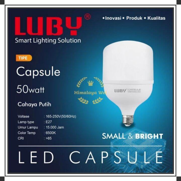 Lampu Led Capsule Luby 50 Watt Cahaya Putih Original Produk Luby ...