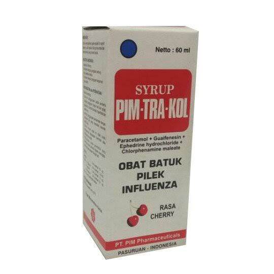 Pim-Tra-Kol Pimtrakol Syrup Cherry Batuk 60 ML obat batuk pilek flu ...