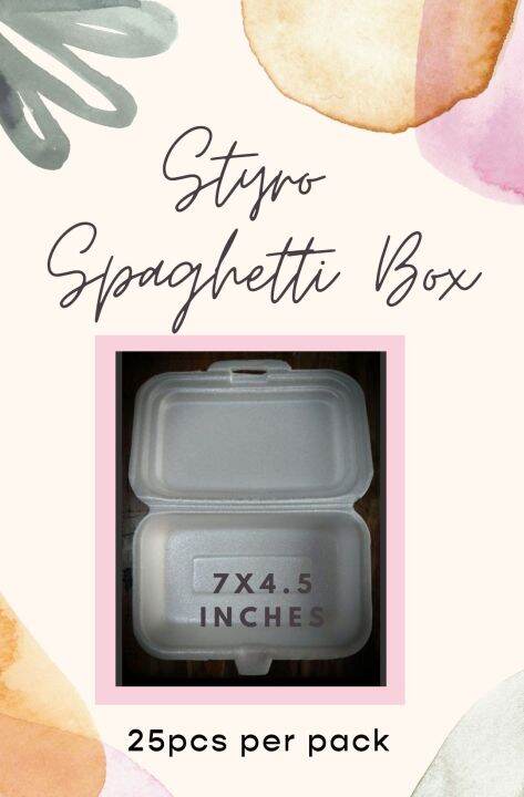 Styro Spaghetti Box (25pcs) | Lazada PH