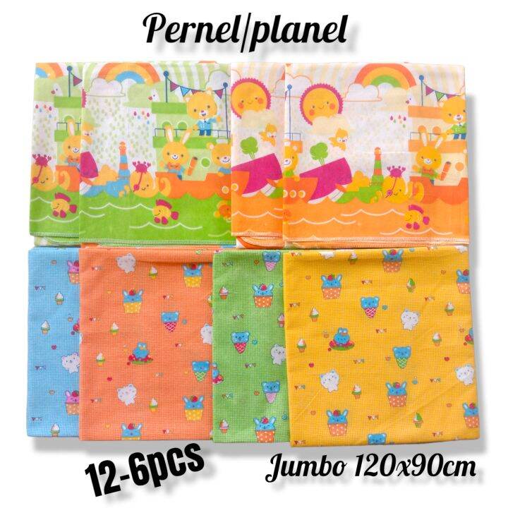 pernel bayi jumbo 120x90cm bahan planel 12&6pcs pernel bedong bayi ...
