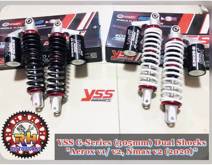 YSS G-SERIES 305mm Dual Shocks AEROX v1/v2 NMAX v2 | Lazada PH