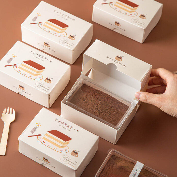 Tiramisu Packing Box Mousse Cake Box Container Disposable Packing Berry ...