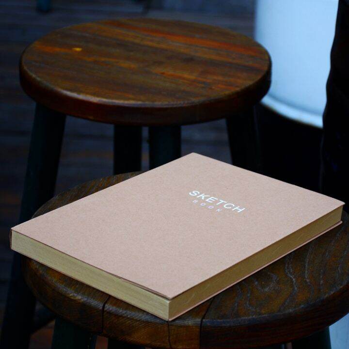 Large Thick B5 Blank Brown Packing Paper Books 16 Open Black Paper Book ...