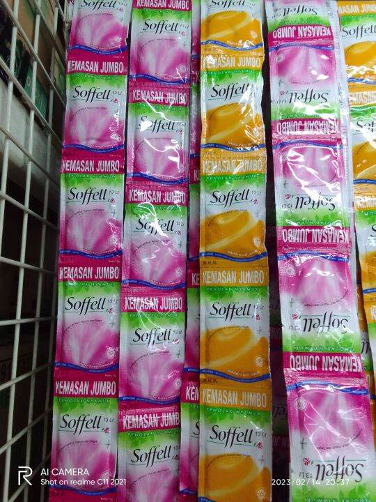 Soffell Jeruk 1 Sachet Pcs Lusin / Soffel Orange Kuning Merah Pink ...